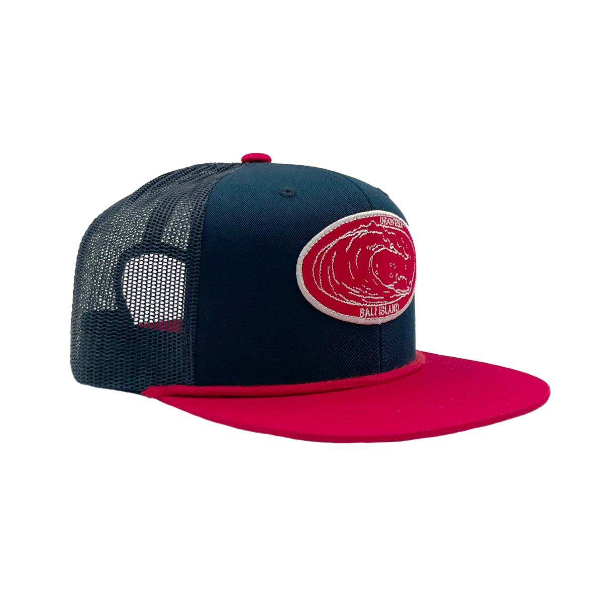 Kirk Wave Trucker Flat Cap - Blauw